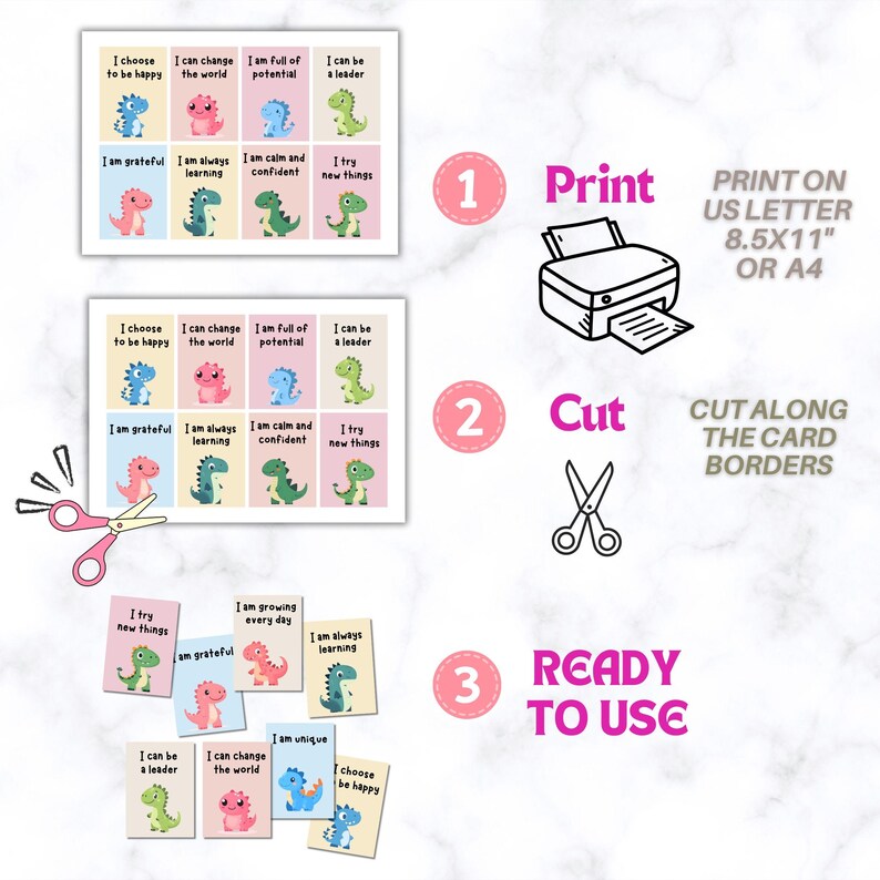 Dinosaur Affirmation Cards for Kids: Printable Lunchbox Notes (PDF ...