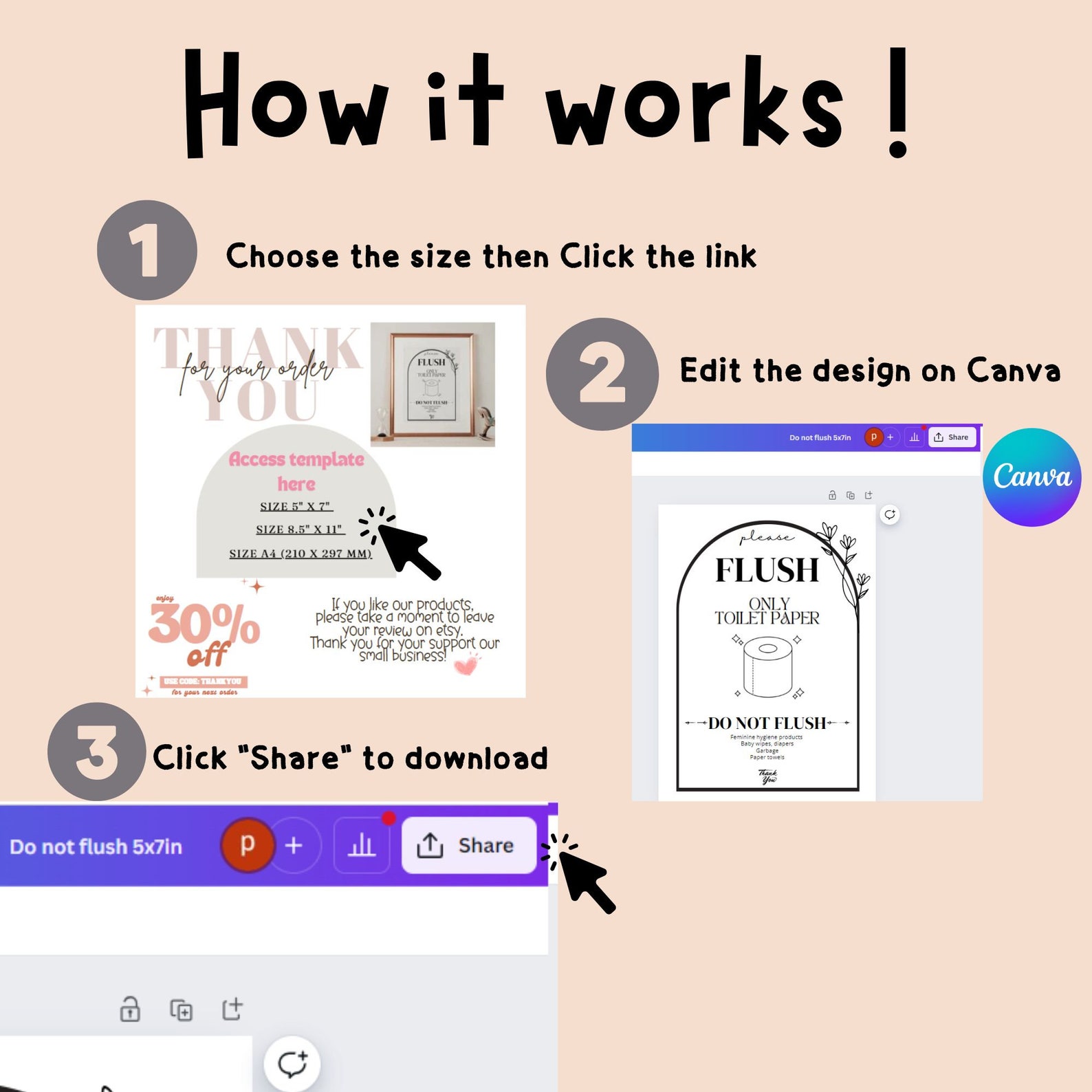Printable Airbnb Makeup Removal Sign | Please Use Dark Towels | Canva ...