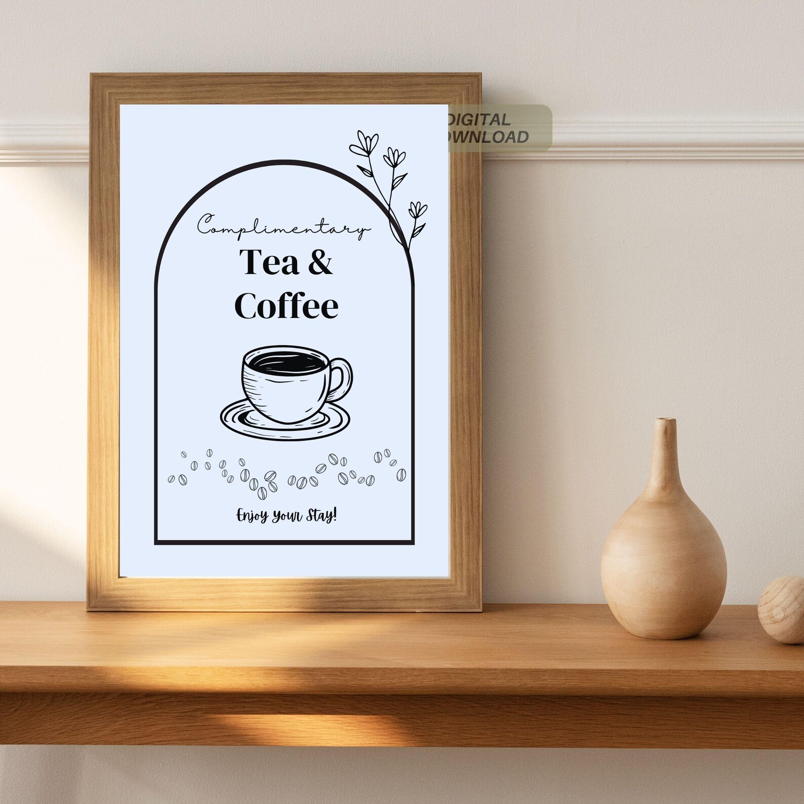 Complimentary Tea and Coffee Sign Template for Airbnb | Tea & Coffee ...