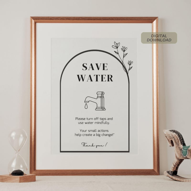 Conserve Water Sign - Etsy