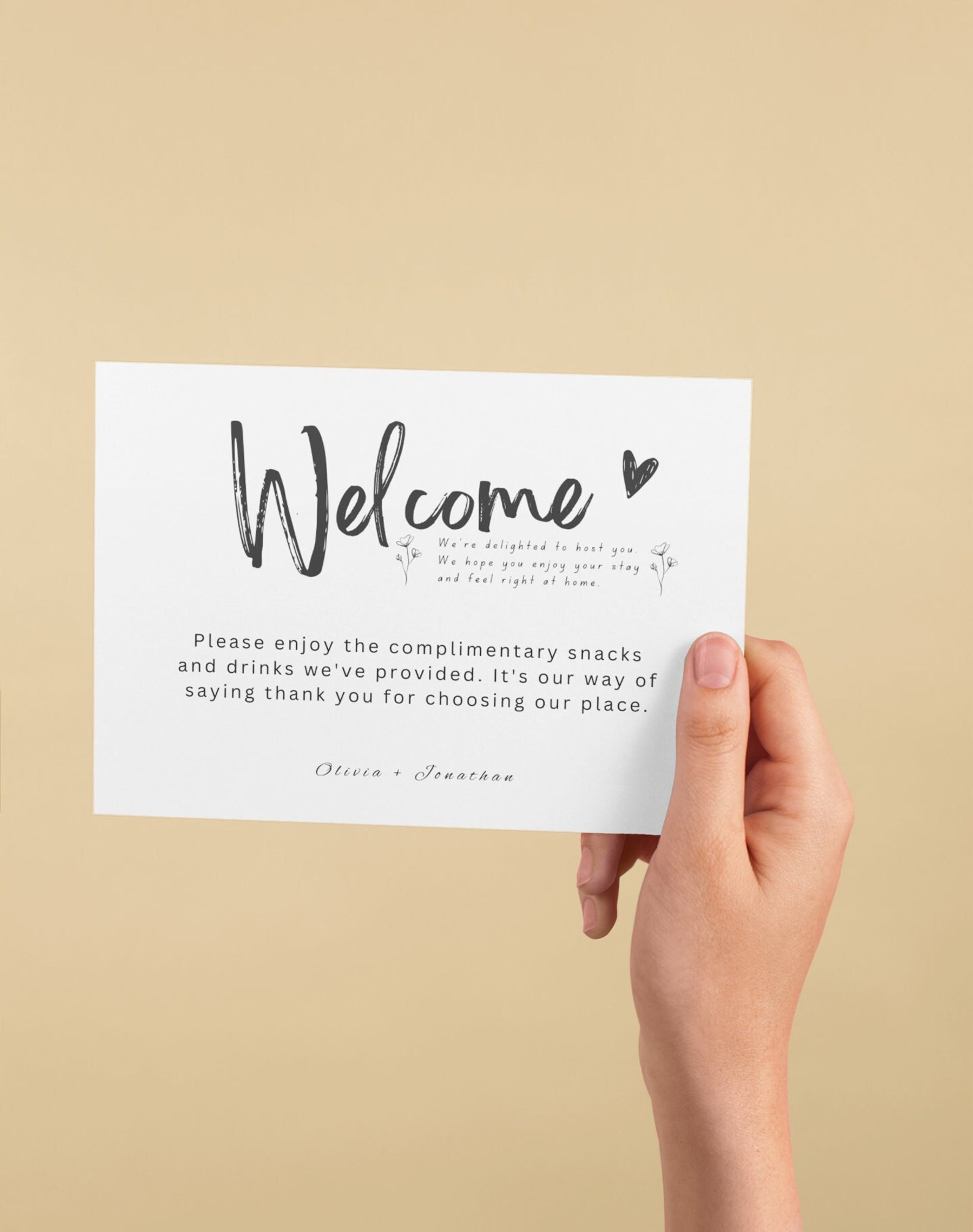 Airbnb Welcome Basket Card | Printable Guest Welcome Card ...