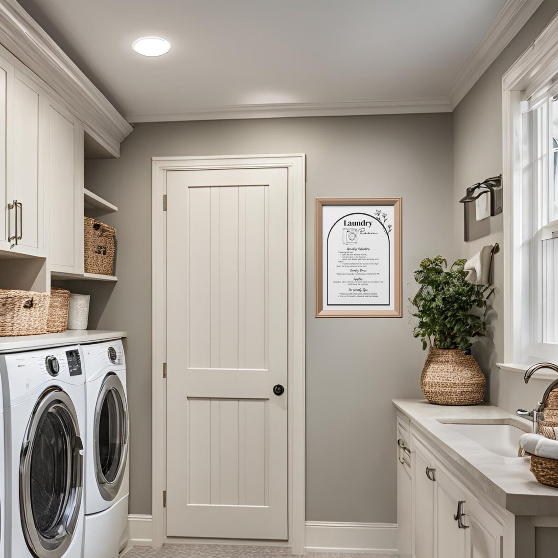 Airbnb Laundry Room Sign Template | Printable Laundry Instuctions Sign ...