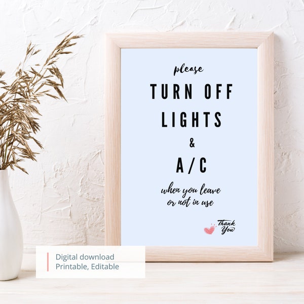 Turn off Ac Sign - Etsy