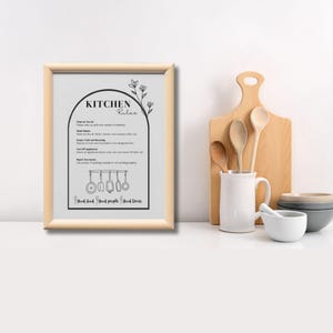 Airbnb Kitchen Sign Template, Basic Kitchen Rules, Printable Kitchen ...