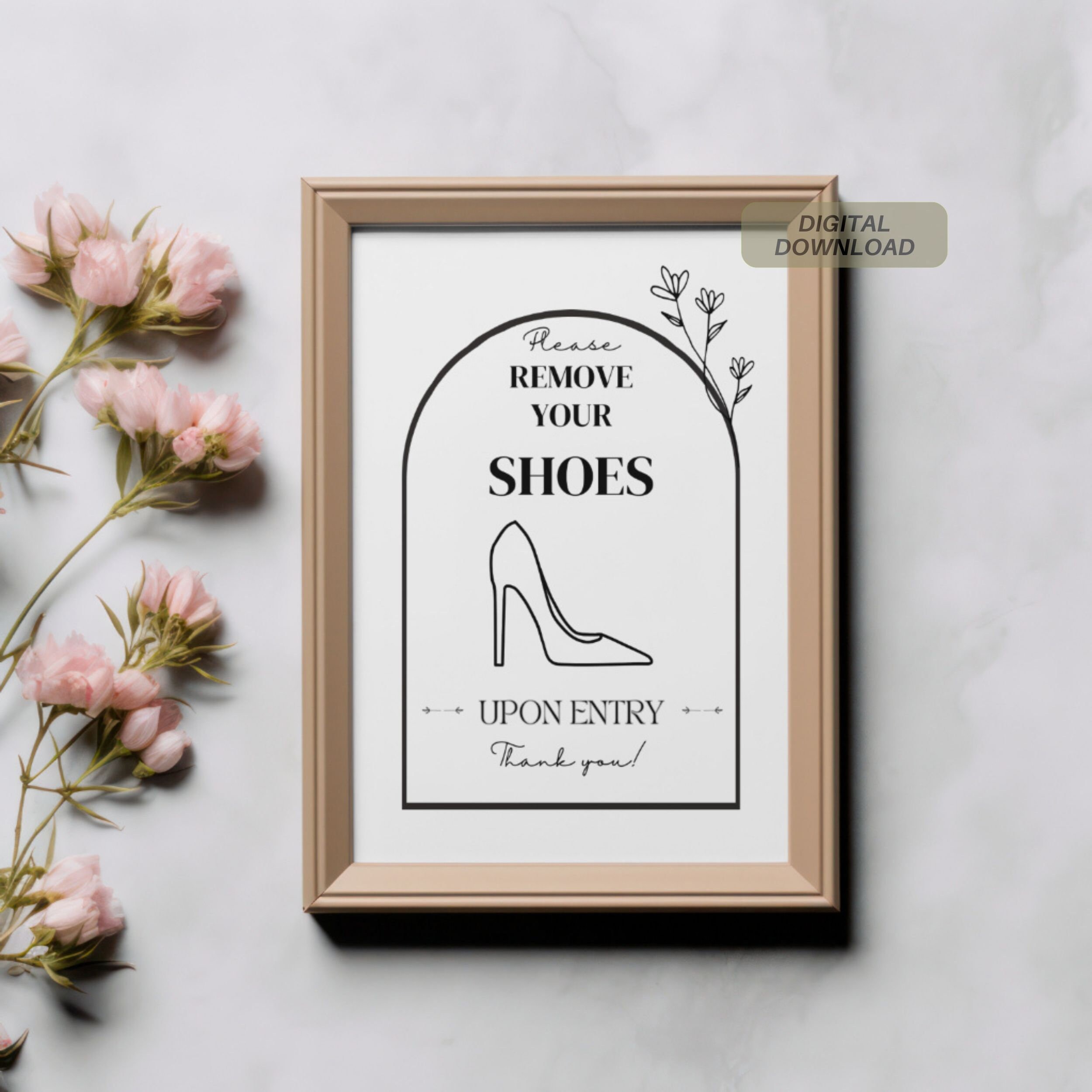 Please Remove Your Shoes Sign Templates, Entryway Shoe Sign, Welcome ...