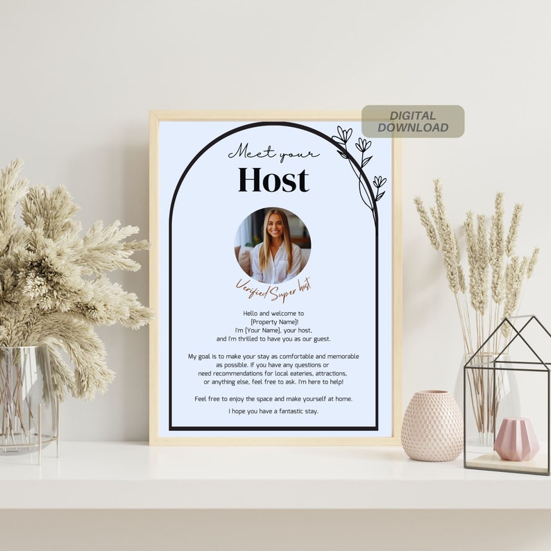 Meet Your Host Airbnb Sign Template, Meet Your Host Sign, Editable ...