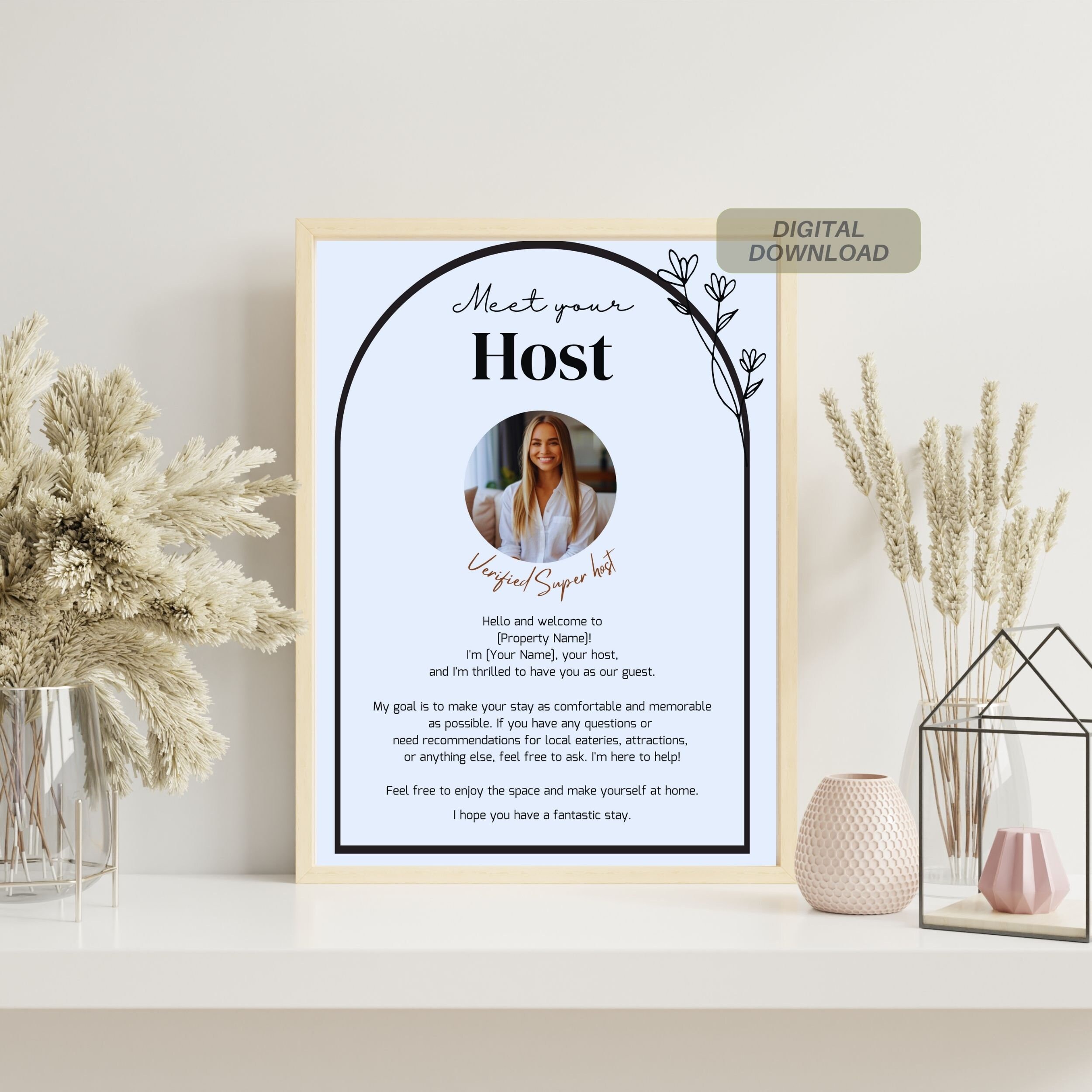 Meet Your Host Airbnb Sign Template, Meet Your Host Sign, Editable ...