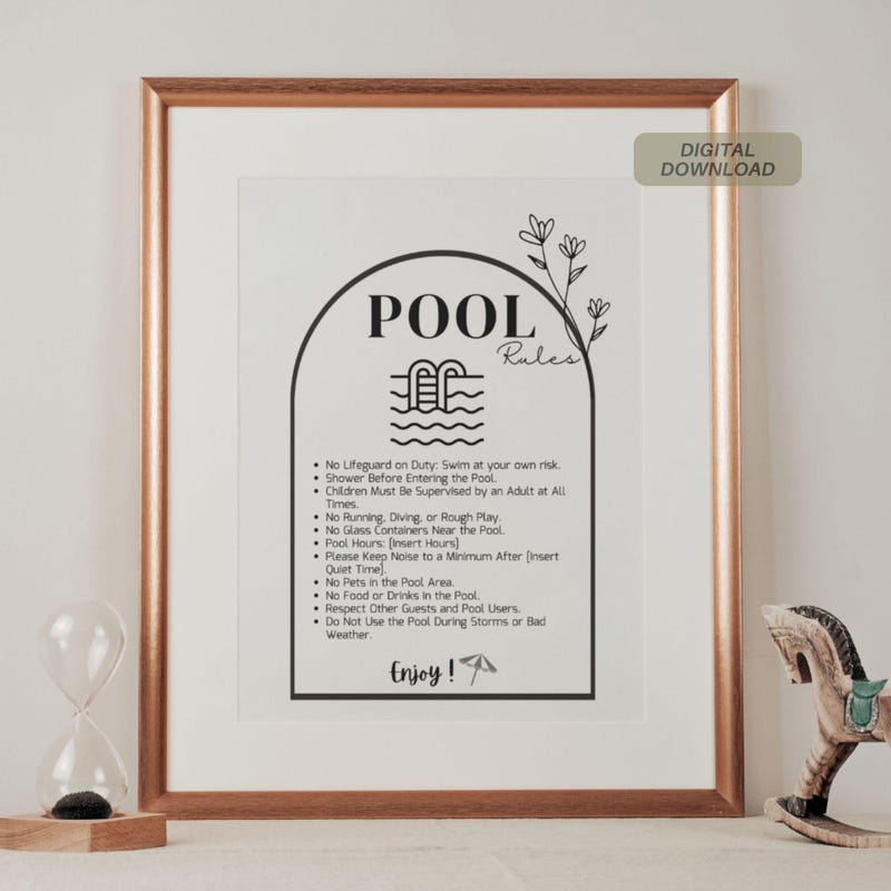 Pool Rules Sign - Etsy