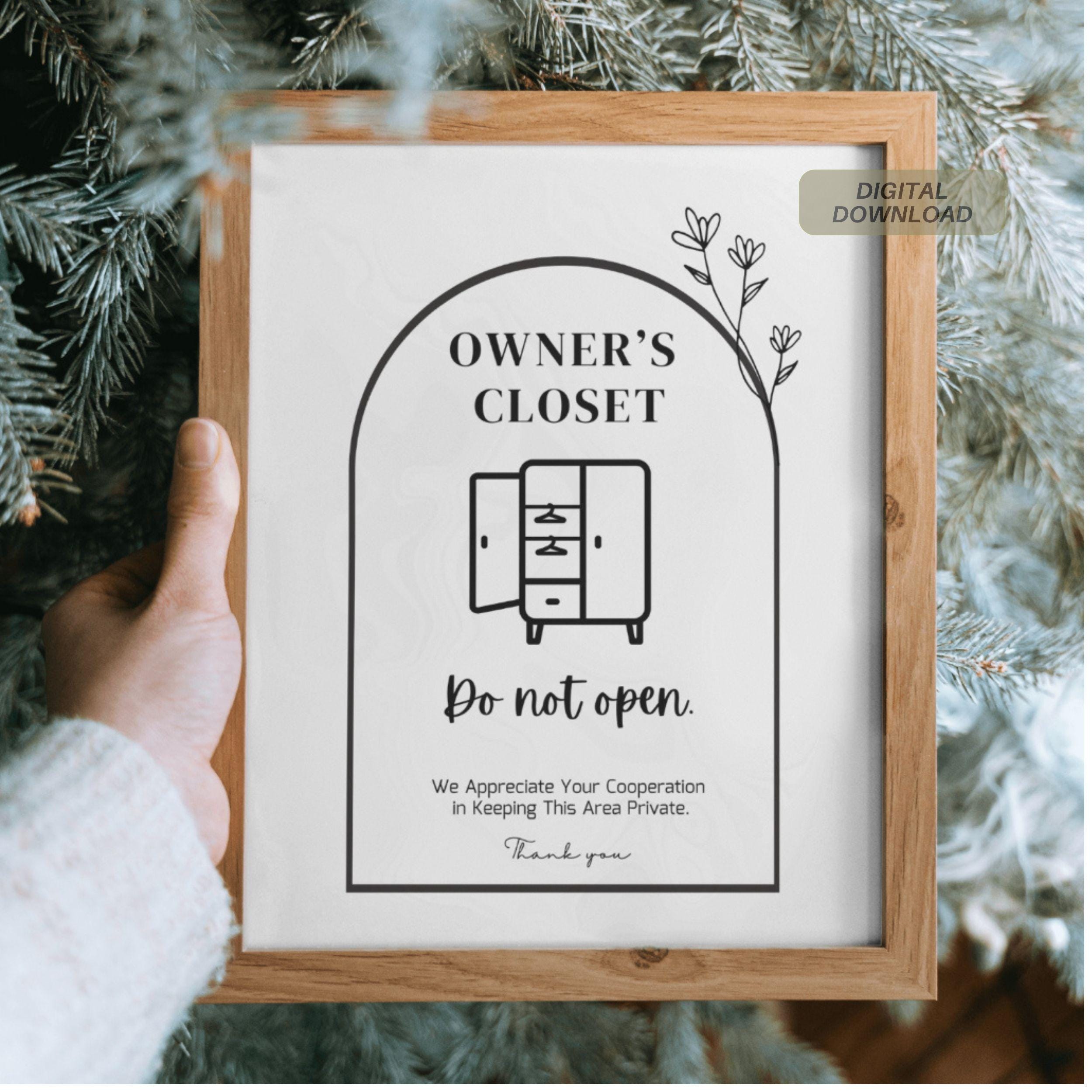 Airbnb Owner's Closet Sign Template, Private Area Sign, Guest Friendly ...