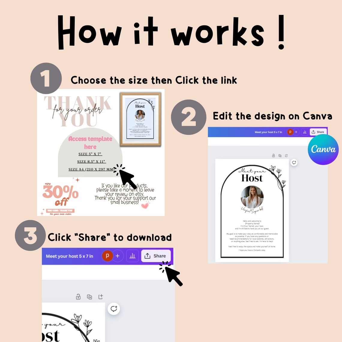 Meet Your Host Airbnb Sign Template, Meet Your Host Sign, Editable ...