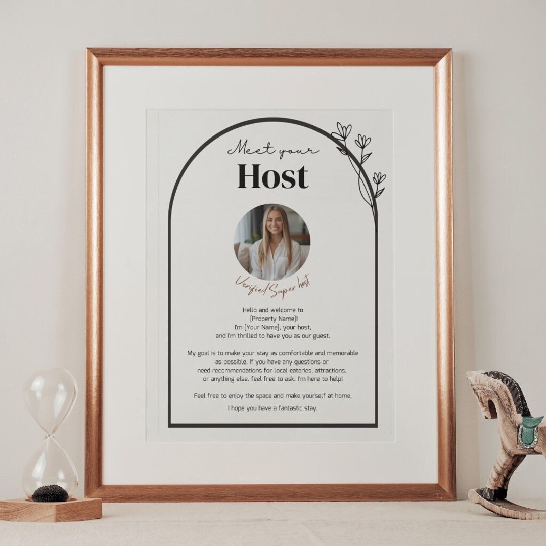 Meet Your Host Airbnb Sign Template, Meet Your Host Sign, Editable ...