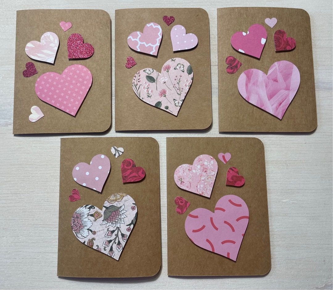 Valentines Day Gift Cards 5 Pack - Etsy