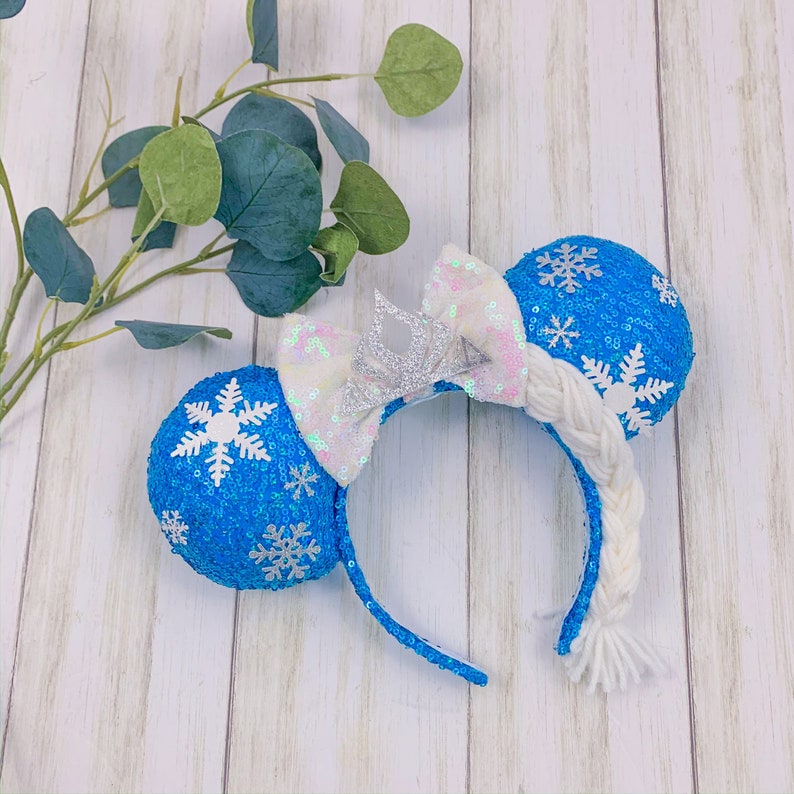 Frozen Inspired Elsa Mickey Mouse Ears - Etsy