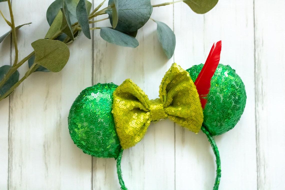 Peter Pan Sequin Mouse Ears, Neverland Disney Headband - Etsy