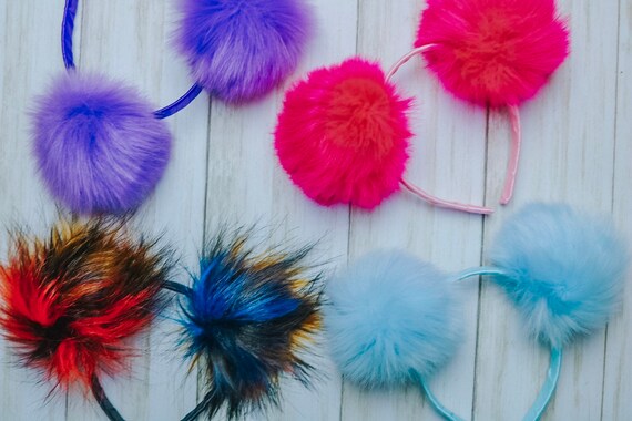 Pom Pom Minnie Mouse Ears | Etsy