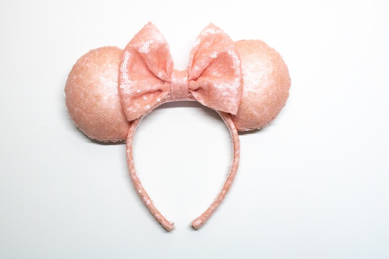 Millennial Pink Sequin Mouse Ears, Character Headband - Etsy