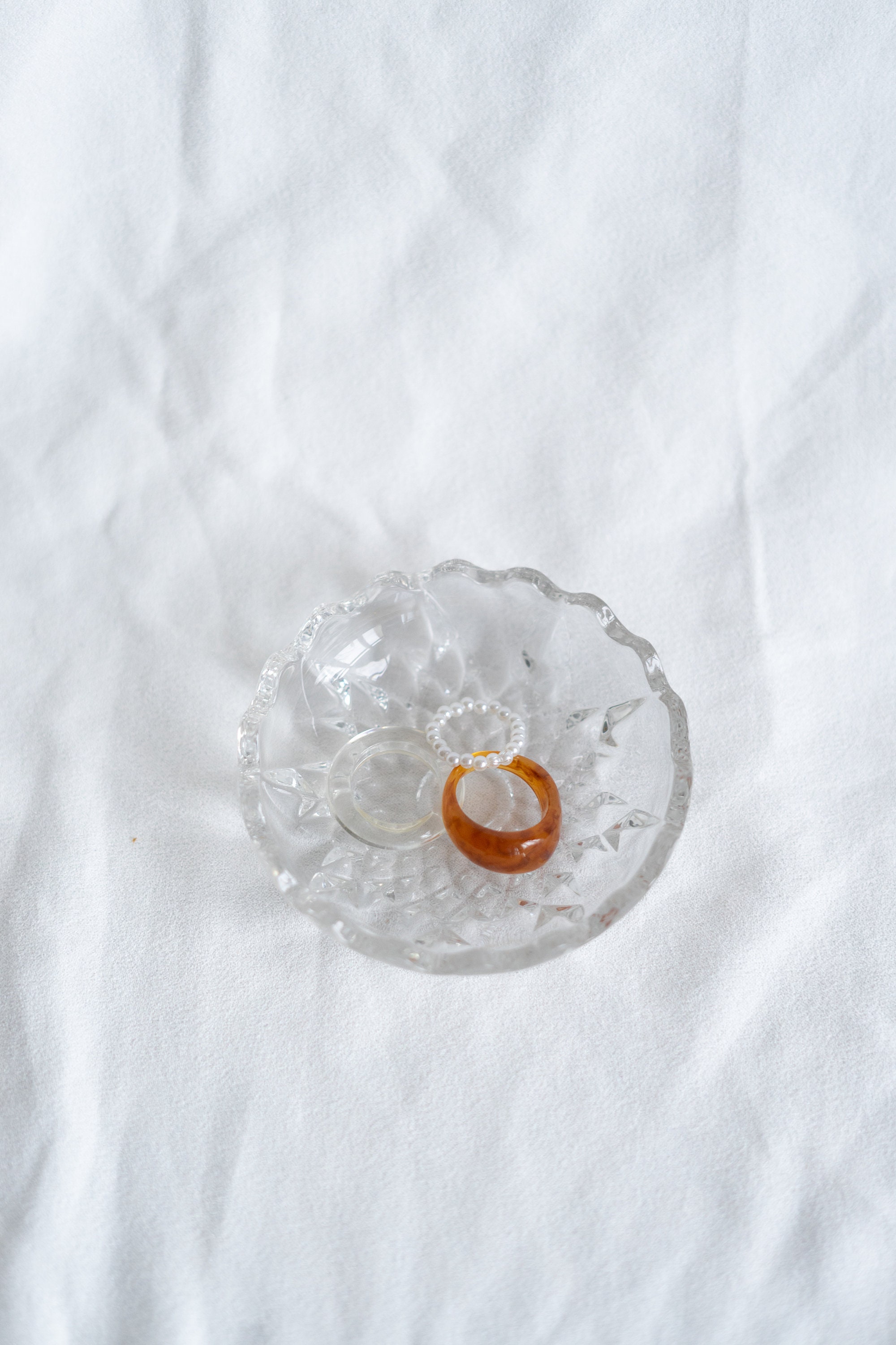 Vintage Glass Ring Holder, Small Jewelry Dish - Etsy