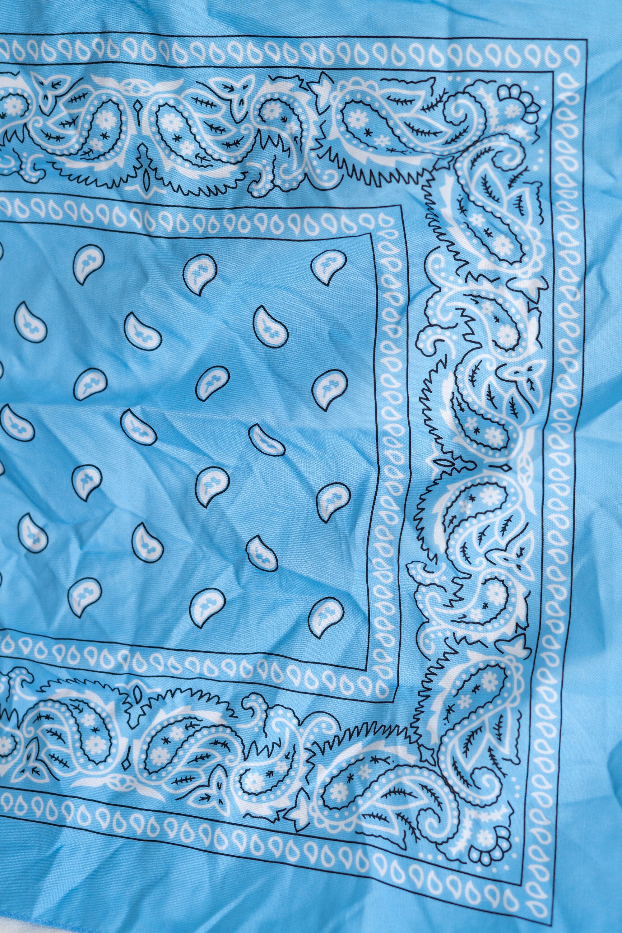 Vintage Light Blue Bandana, Western Square Scarf - Etsy