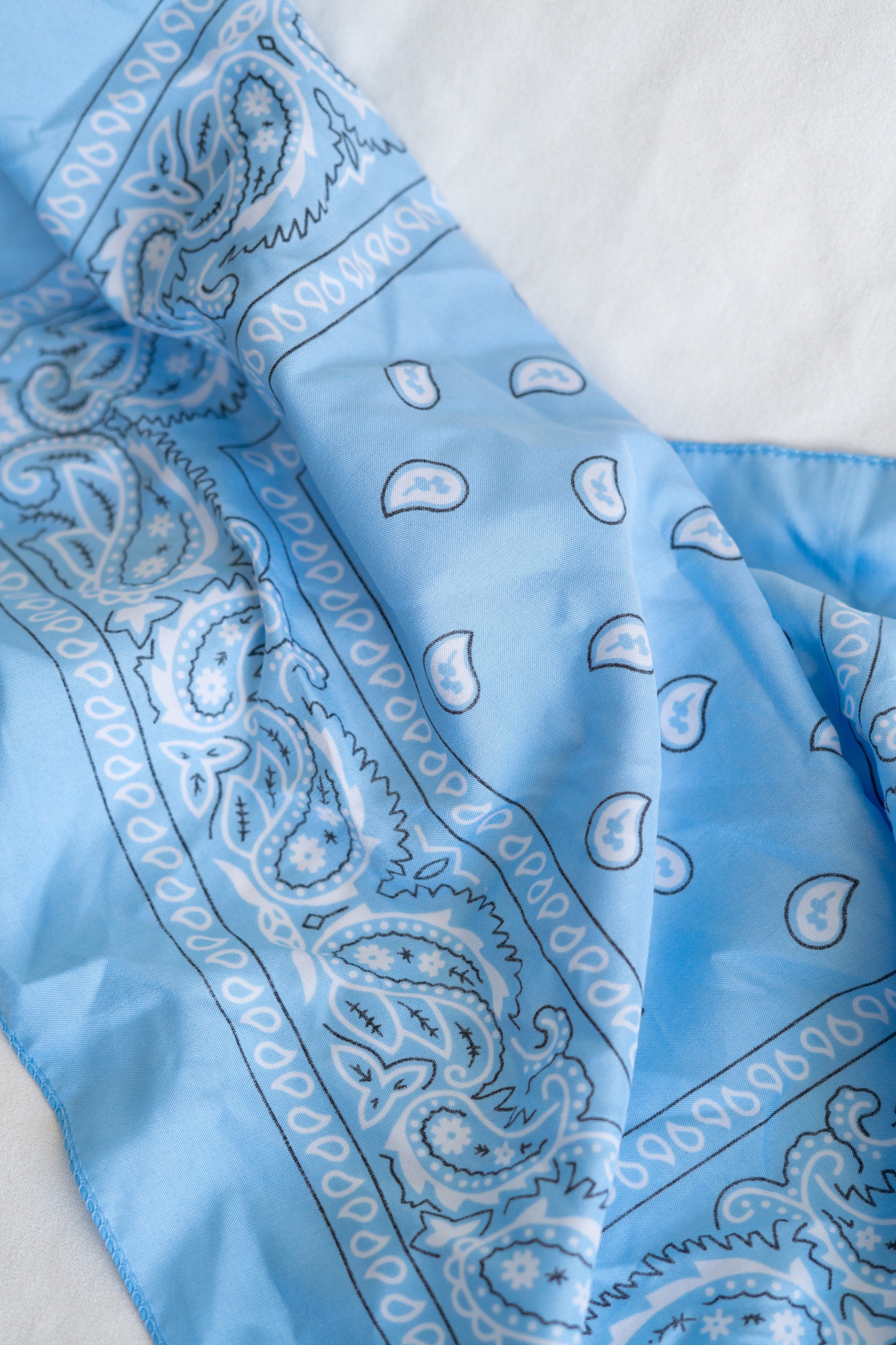 Vintage Light Blue Bandana, Western Square Scarf - Etsy