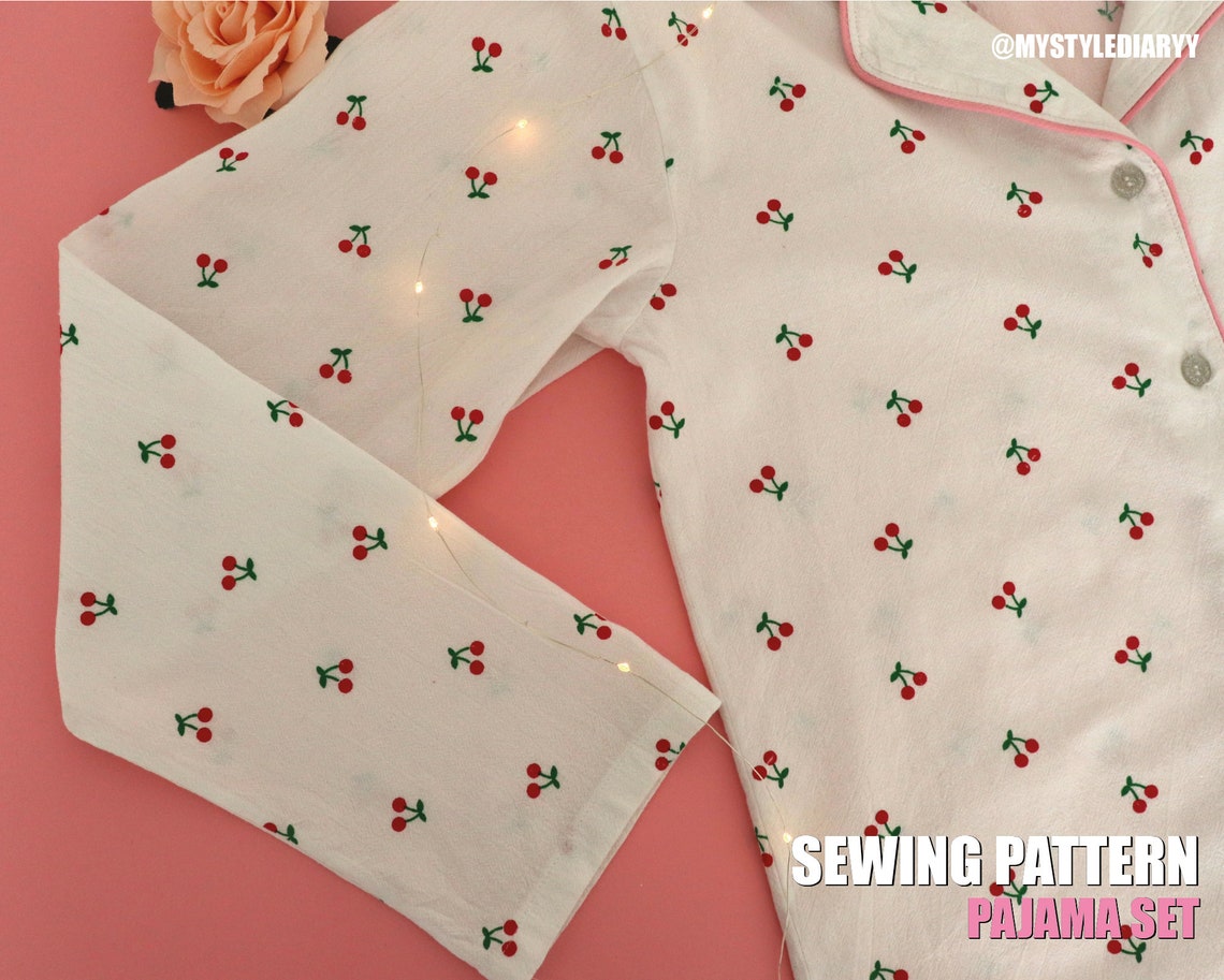 Pajama sewing pattern for women Pajama pants set and pajama | Etsy