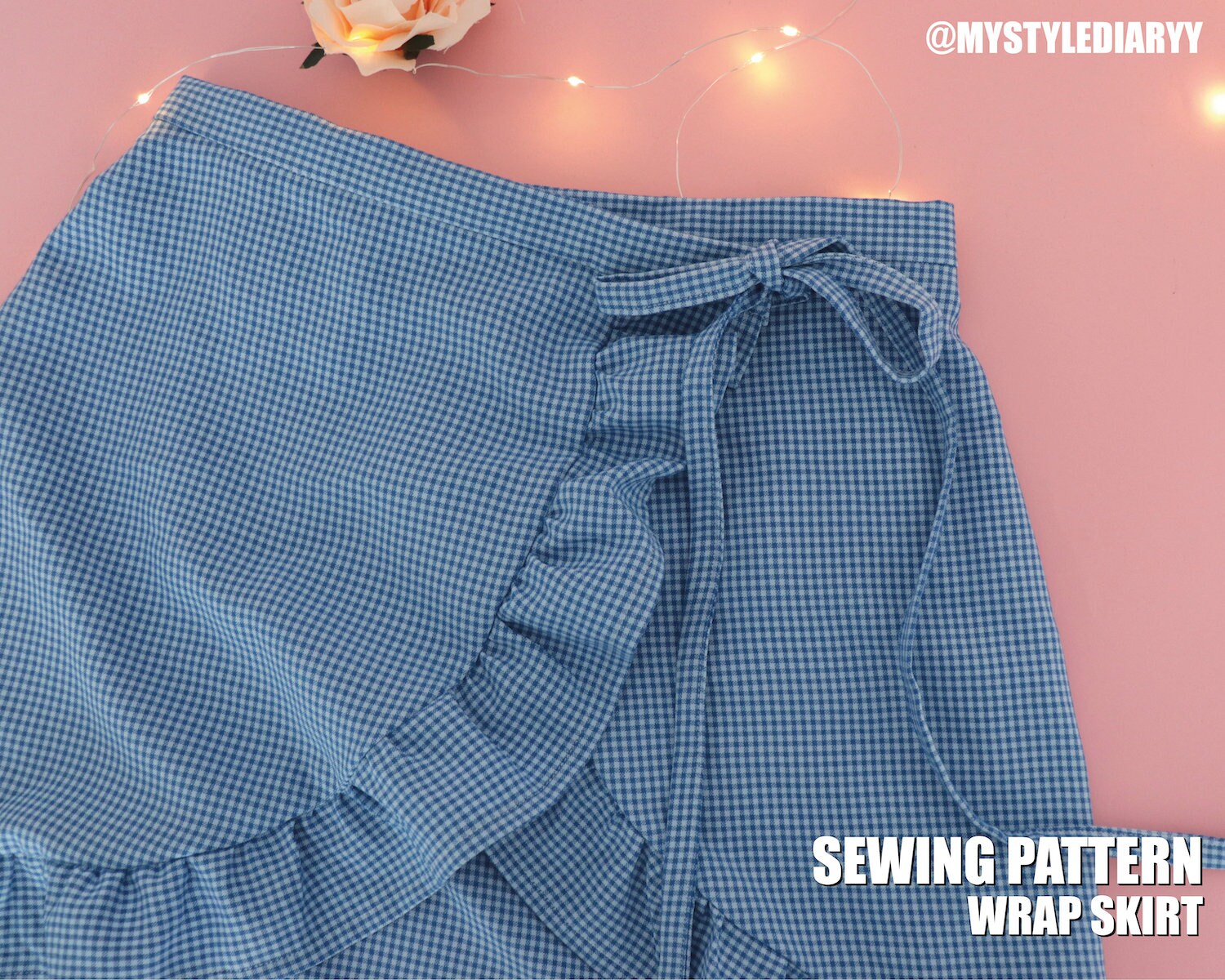 Ruffle Wrap Skirt Pattern for Women High Waisted Ruffle Skirt | Etsy UK