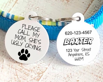 Ugly Crying Dog Tag | Etsy