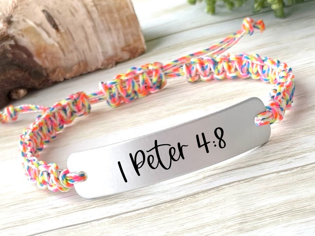 Scripture Bracelet, Bible Verse Bracelet, Adjustable Christian Bracelet ...