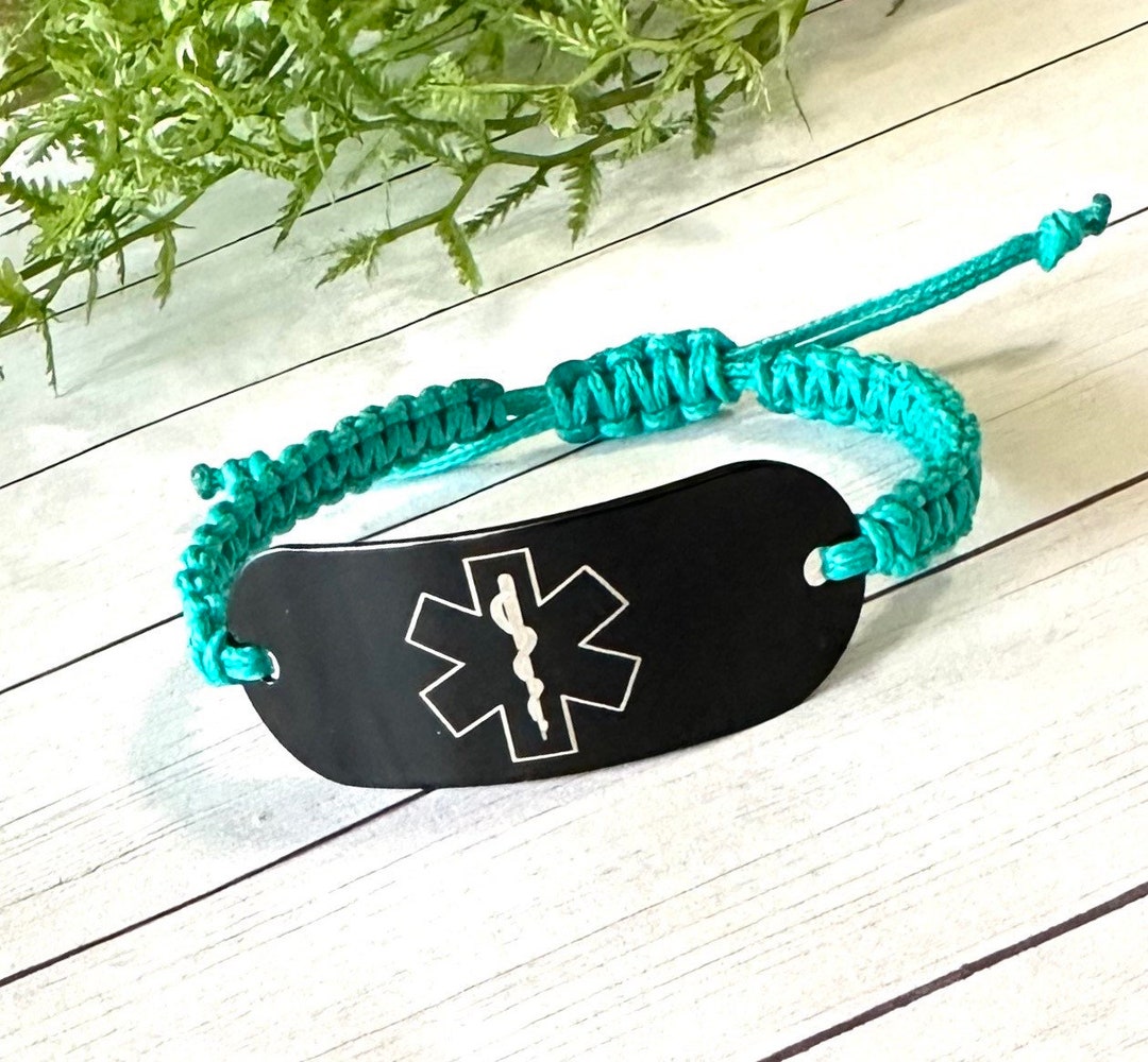 Medical Alert Bracelet Medical ID Alert Bracelet Laser - Etsy