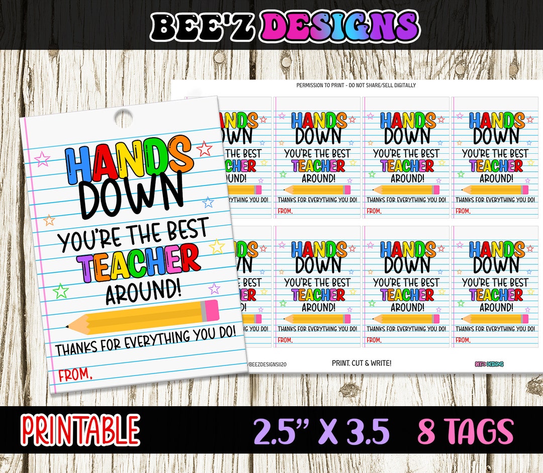 PRINTABLE Hand Soap Teacher Appreciation Gift Tags Last Day of School ...