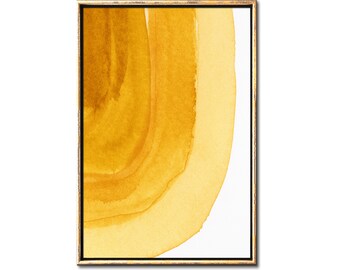 Yellow Abstract Art | Etsy