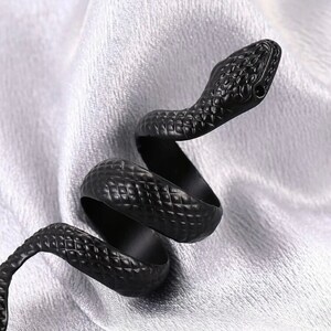 Black Snake Metal Ring Emo Egirl Eboy Gothic Grunge - Etsy