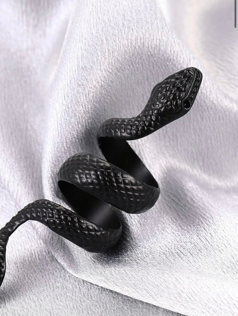 Black Snake Metal Ring Emo Egirl Eboy Gothic Grunge - Etsy