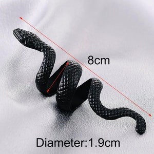 Black Snake Metal Ring Emo Egirl Eboy Gothic Grunge - Etsy