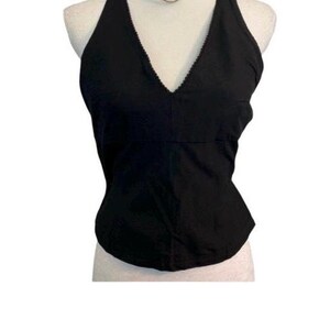 90’s Style Black Halter and Choker Emo Egirl Gothic Grunge Size Small ...