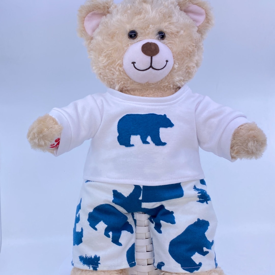Teddy Bear Pajamas, Blue Bear Pj's - Etsy