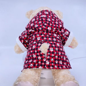 Teddy Bear Reversible Paw Print Bathrobe, Teddy Bear Clothes - Etsy