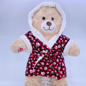 Teddy Bear Reversible Paw Print Bathrobe, Teddy Bear Clothes - Etsy