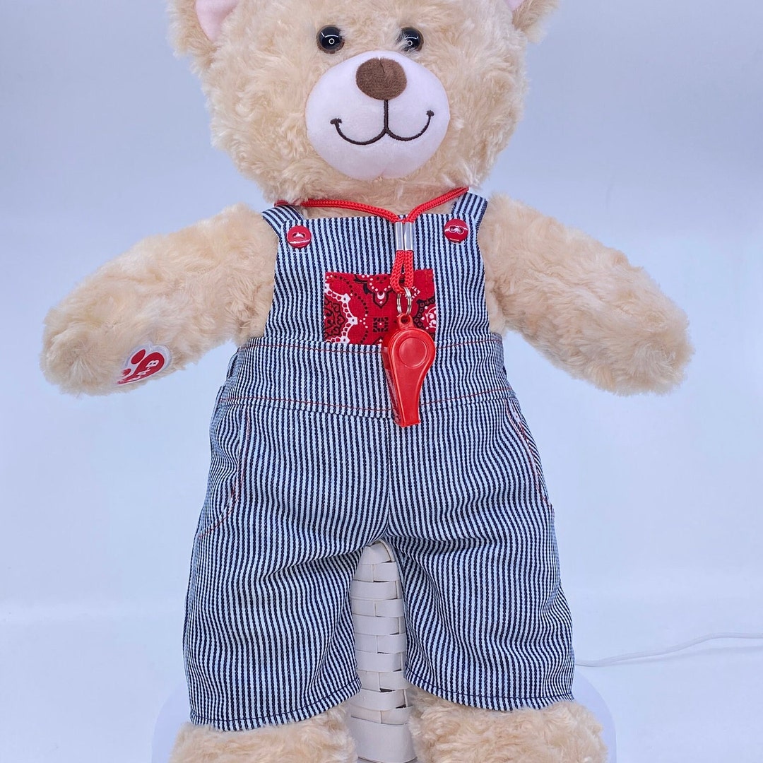 Teddy Bear Overalls, Railroad Stripe Overalls - Etsy
