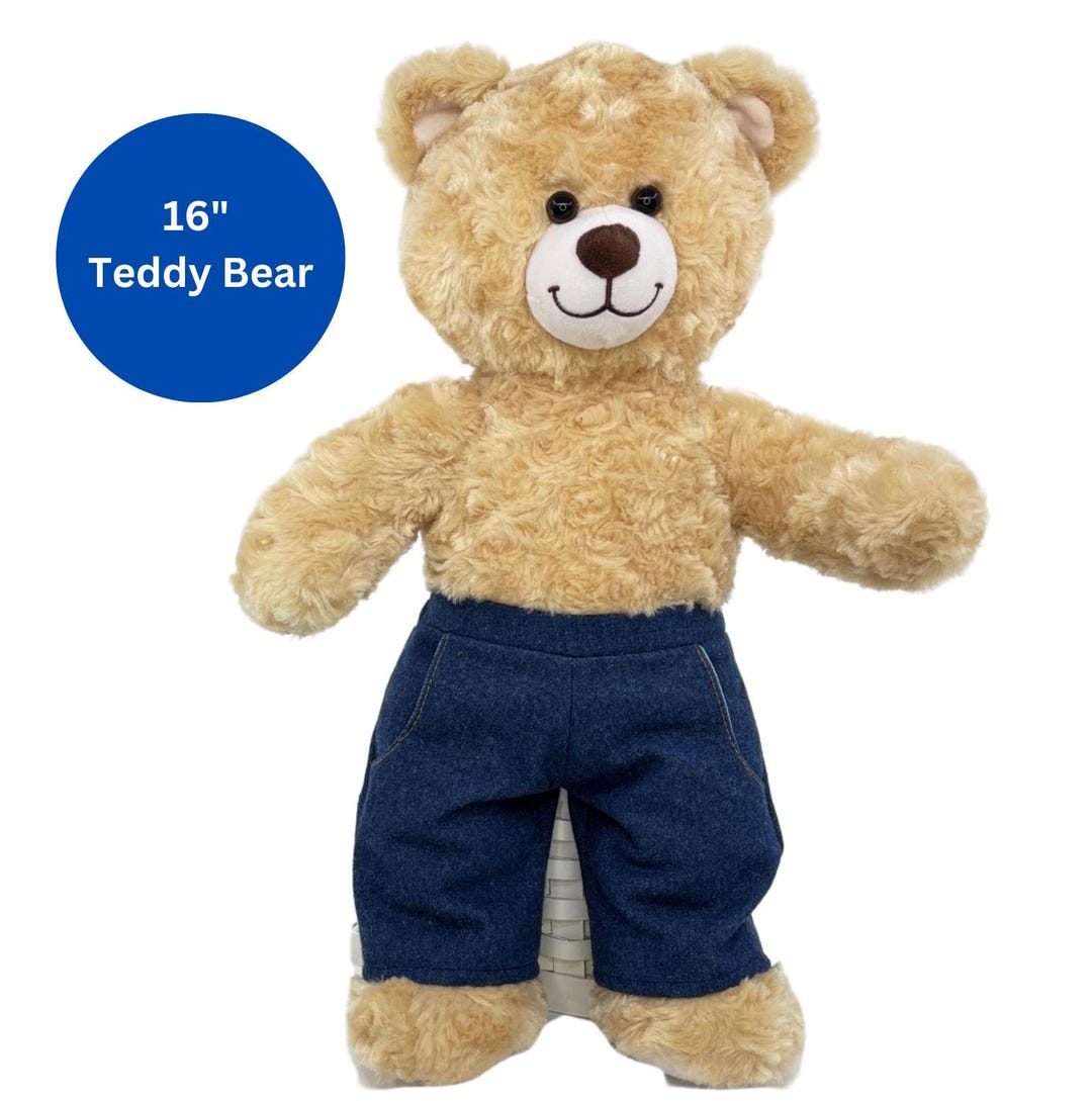 Teddy Bear Blue Denim Jeans, Plushie Denim Pants - Etsy