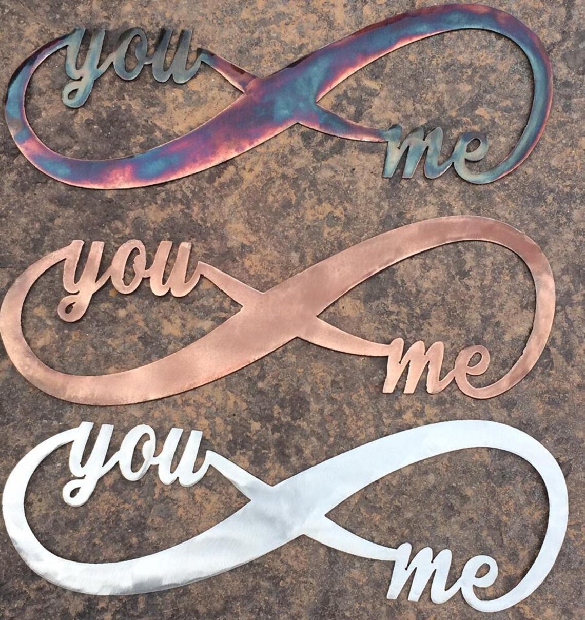You and Me Infinity Symbol Metal Art Infinity Symbol Home | Etsy