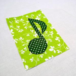 Music Notes Applique, PDF Pattern, Instant Download, Quilt Art, Raw ...