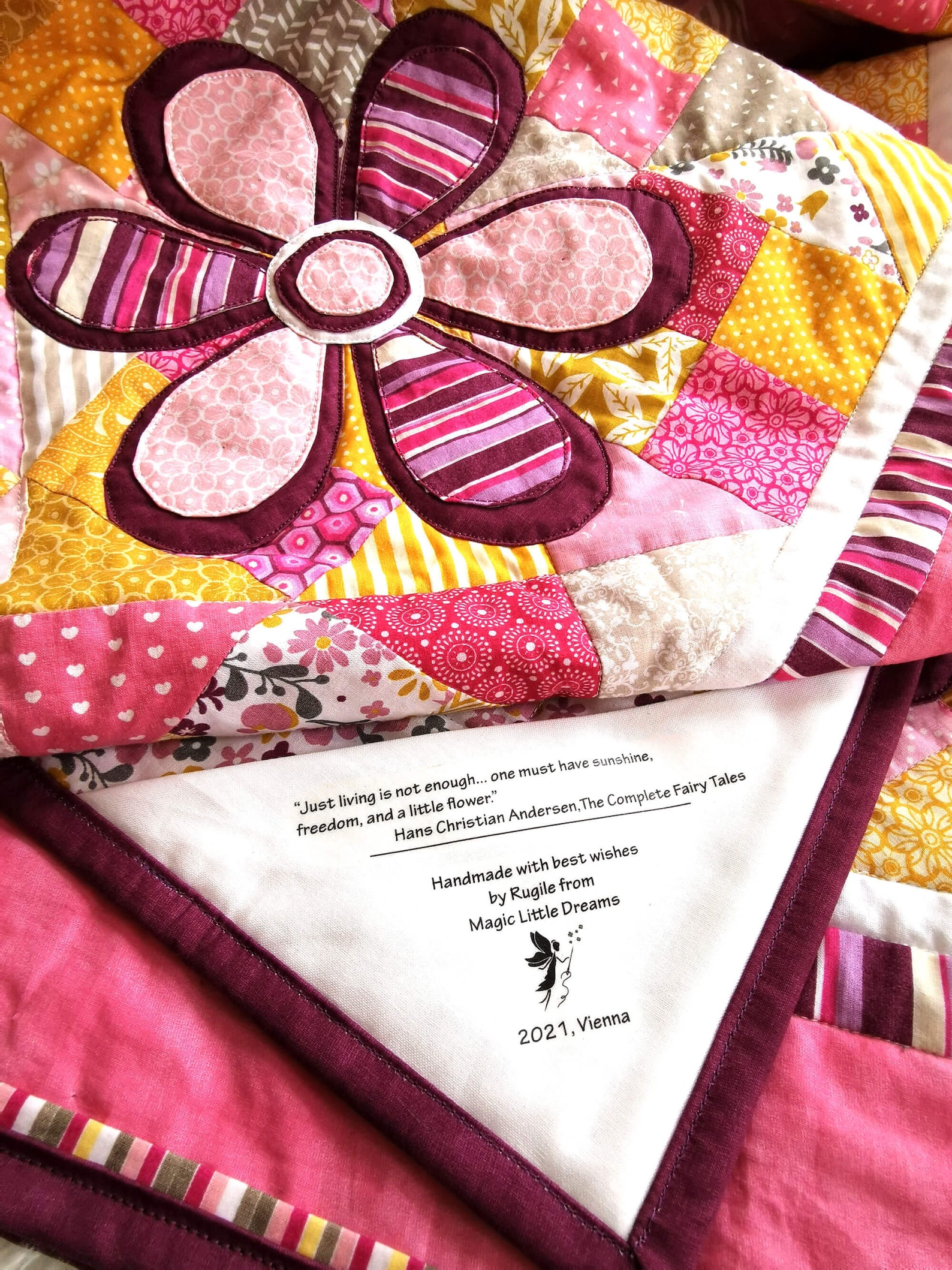 Flower Baby Quilt Pattern: Blooming Meadow Scrappy Quilt (PDF Download ...