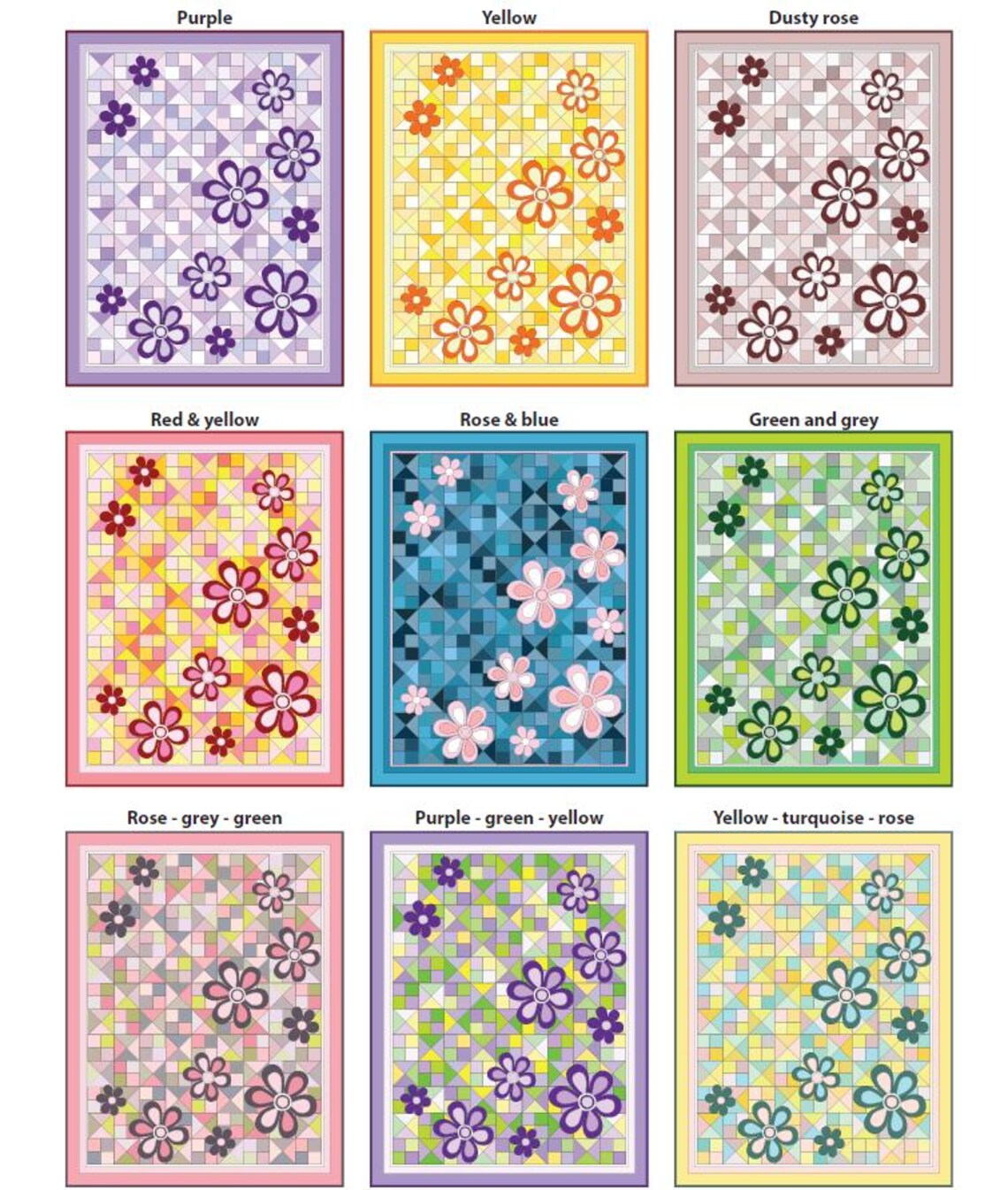 Flower Baby Quilt Pattern: Blooming Meadow Scrappy Quilt (PDF Download ...