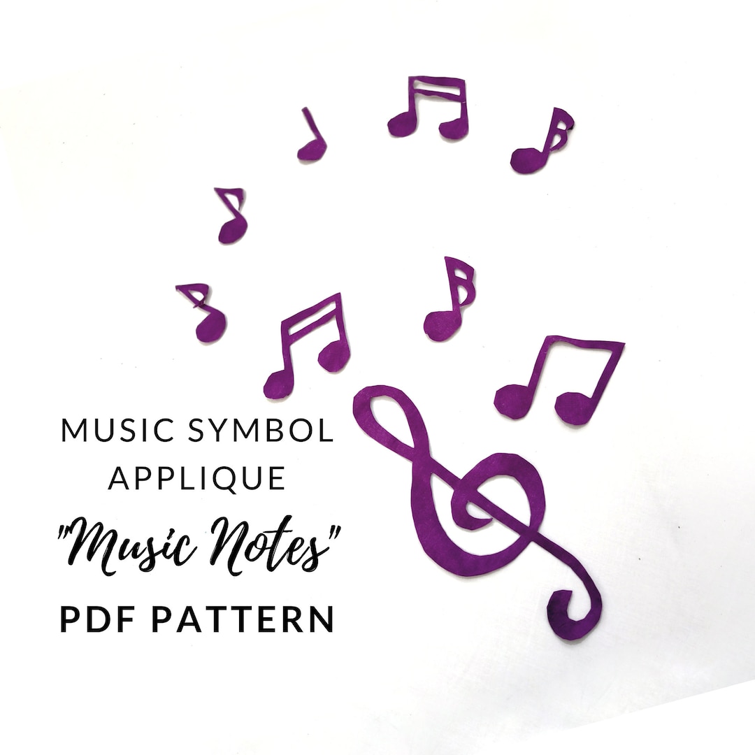 Music Notes Applique Pattern: Raw Edge Quilt Art (PDF Download) - Etsy