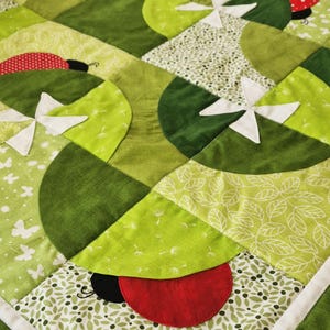 Whimsical Ladybug Baby Quilt Pattern – Appliqué PDF – Cute Nursery ...