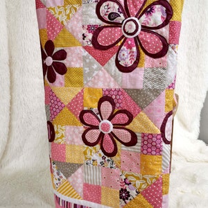 Flower Baby Quilt Pattern: Blooming Meadow Scrappy Quilt (PDF Download ...