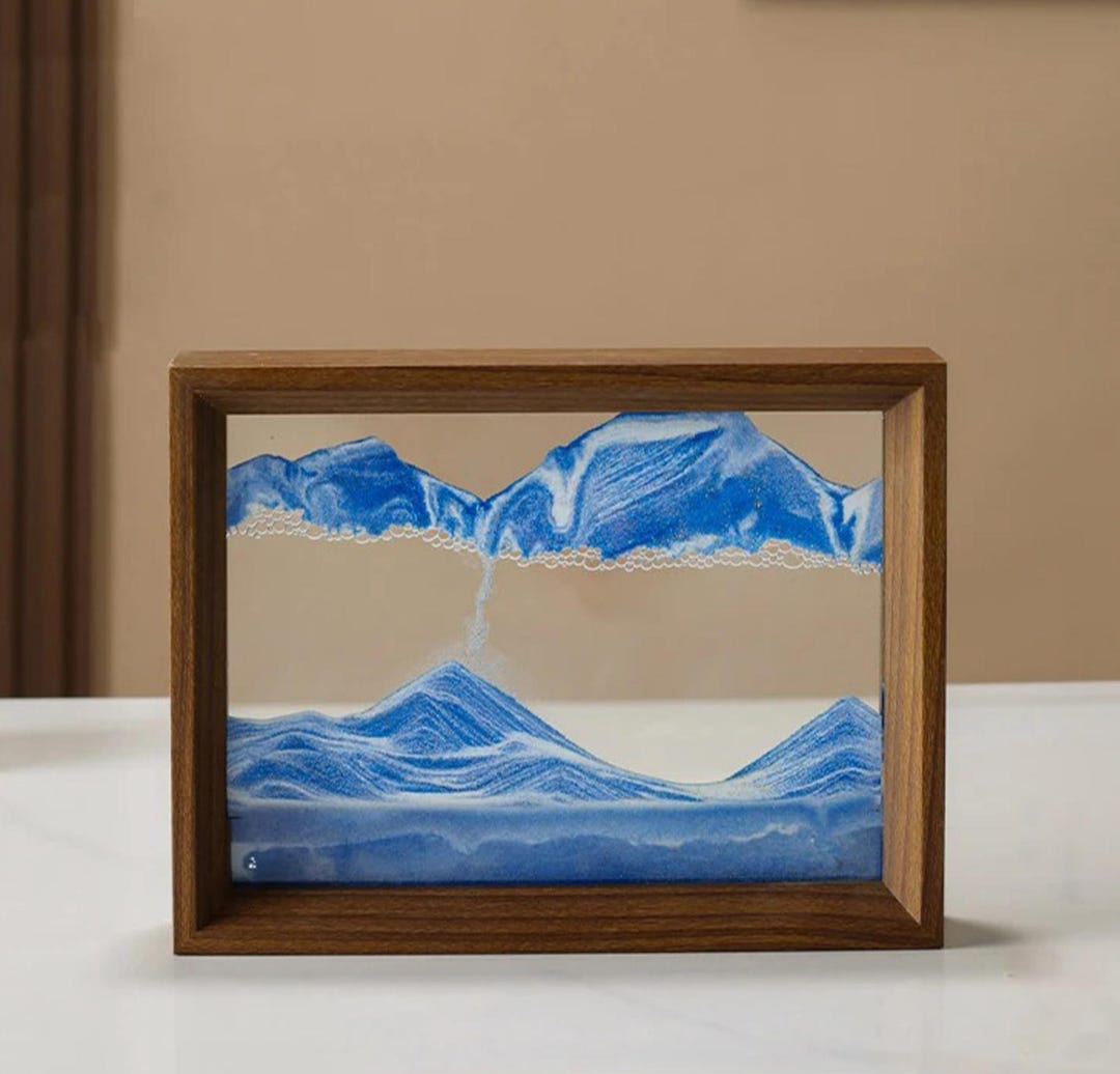 Wooden Frame Sandscape, Moving Sand Art, Picture Quicksand 3D, Liquid ...