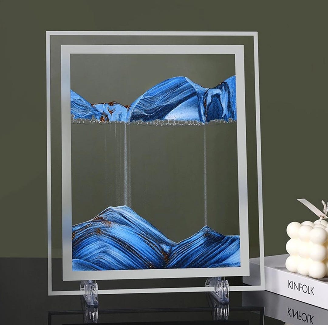 Creative Moving Sand Art, Painting Square Glass 3D, Deep Sea Sandscape ...