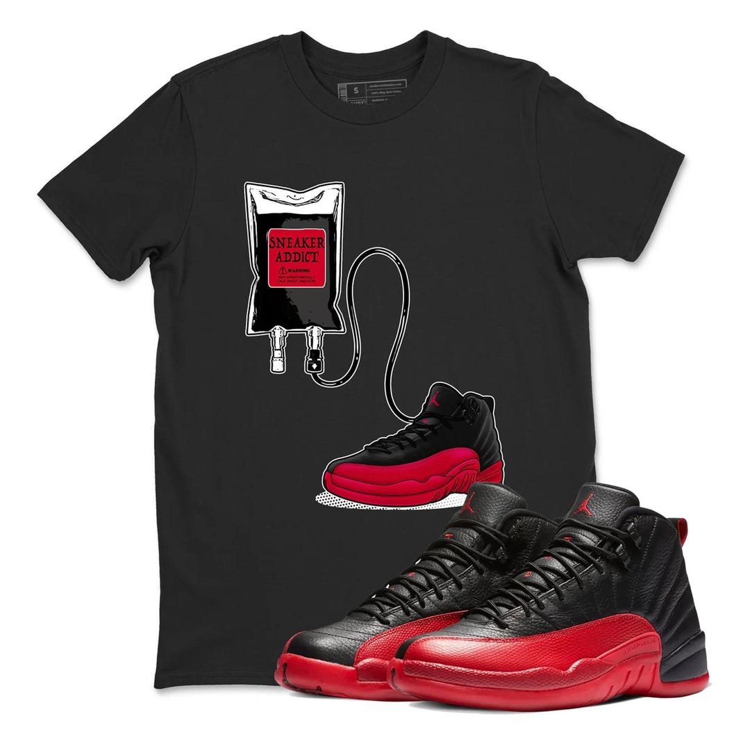 Shirt to Match AJ 12 Flu Game Sneaker Matching Tee Sneakerhead Therapy ...