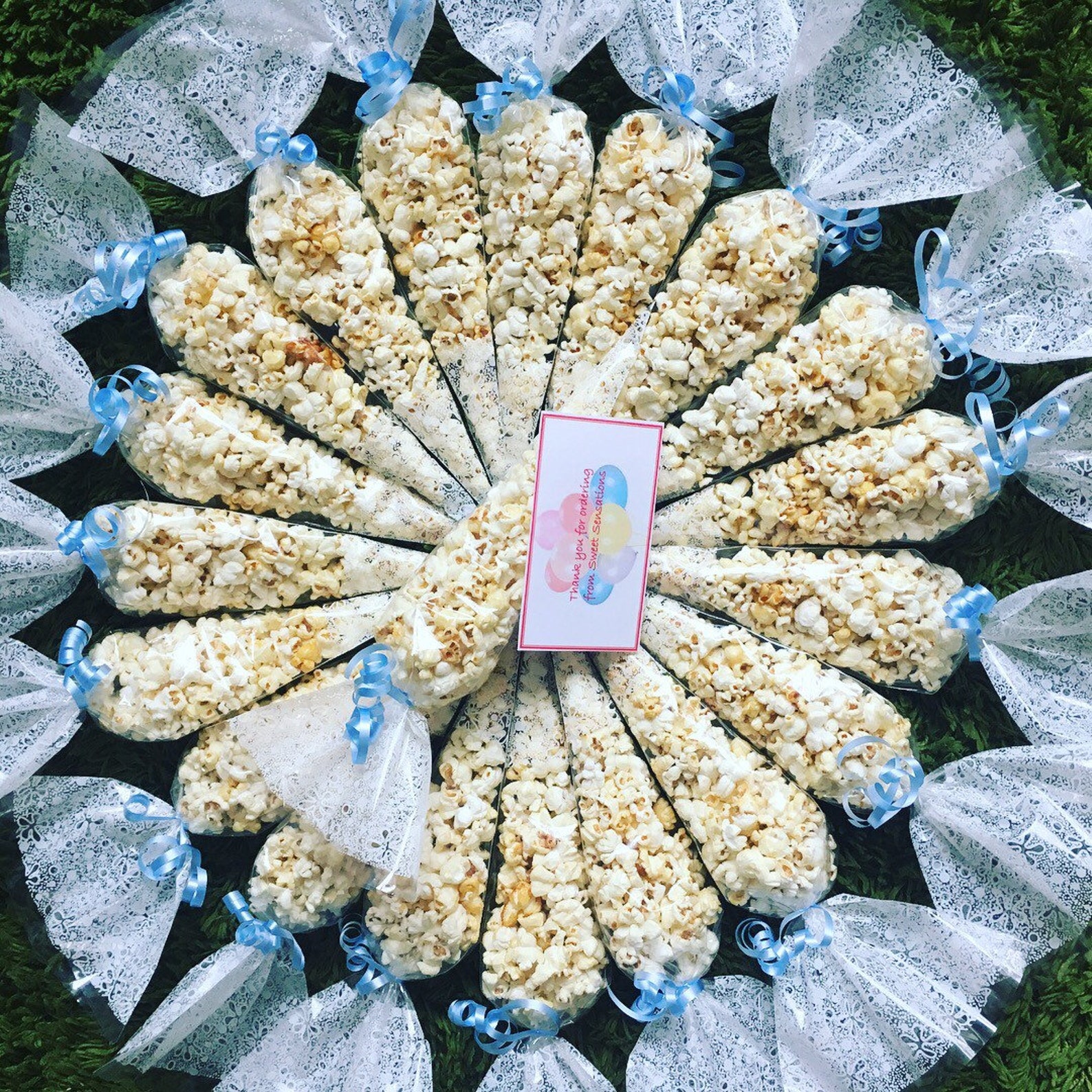 Personalised Popcorn Favours X10 Baby Shower Thanks for | Etsy